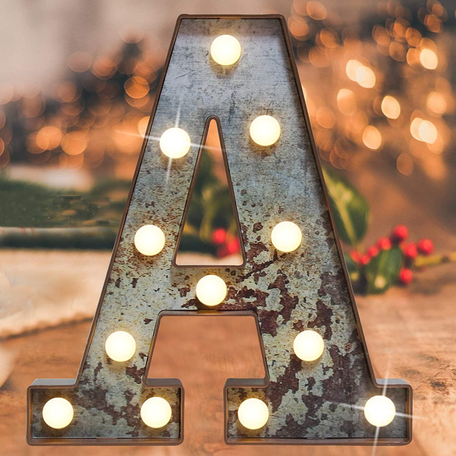 Elnsivo Vintage Led Letter Lights Light Up Alphabet Sign for Cafe Party ...