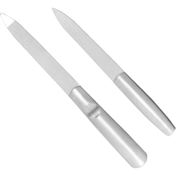 2 Pieces Stainless Steel Nail Files, Reusable Manicure Filer for ...