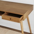 Nathan James Parker Modern Home Office Desk in Walnut Wood with Open ...