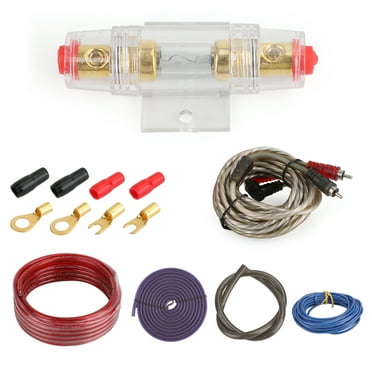 12ft Blue Clear Twisted Pair 2 Channel RCA Audio Cable for Car ...