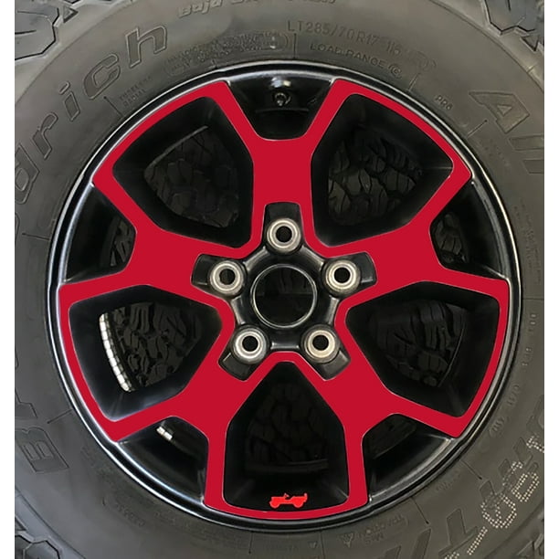 Collectible Decals Wheel Vinyl Decal Overlays 17" Inch Rim for Wrangler ...