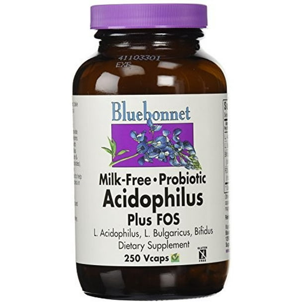Bluebonnet Probiotic Acidophilus Plus FOS, 250 Ct - Walmart.com