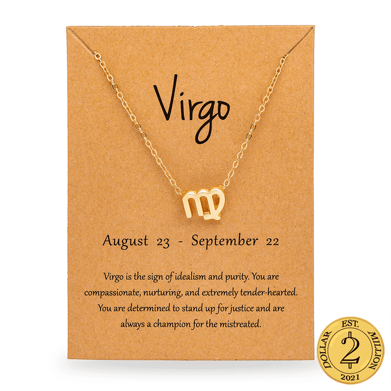 Zodiac sign necklace virgo store