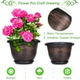 8 inch Outdoor Plastic Planter with Drainage Hole, Flower Pots for ...