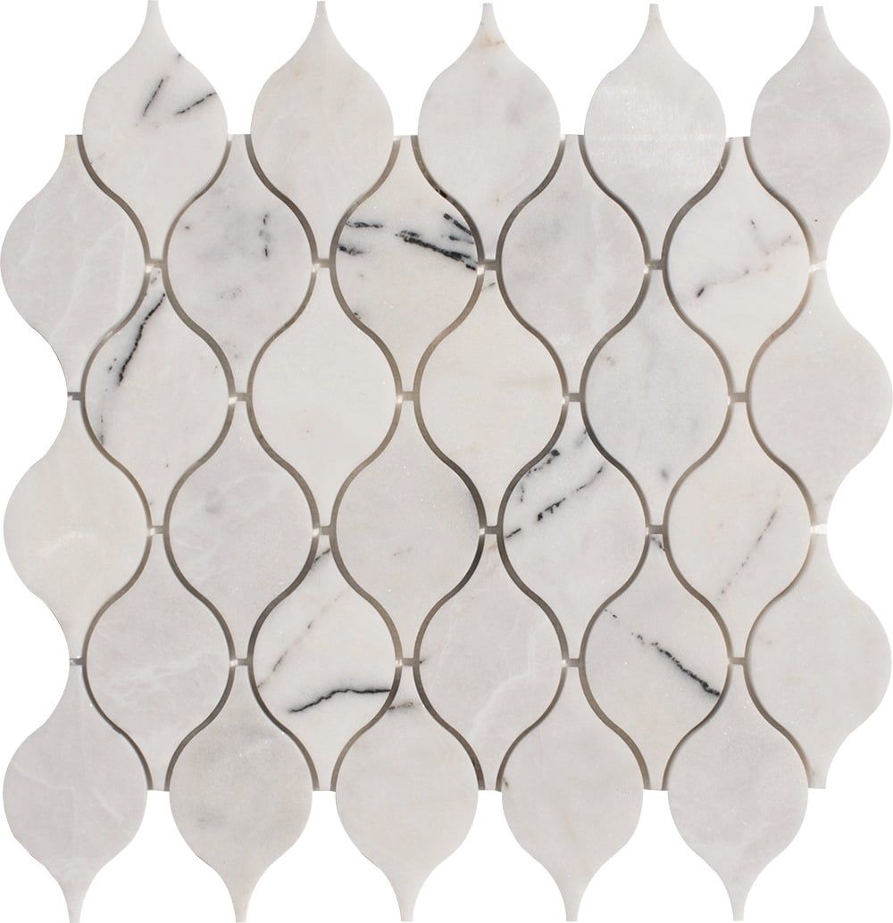 Lemon Milas Lilac Polished Marble Waterjet Mosaic Tile - Walmart.com