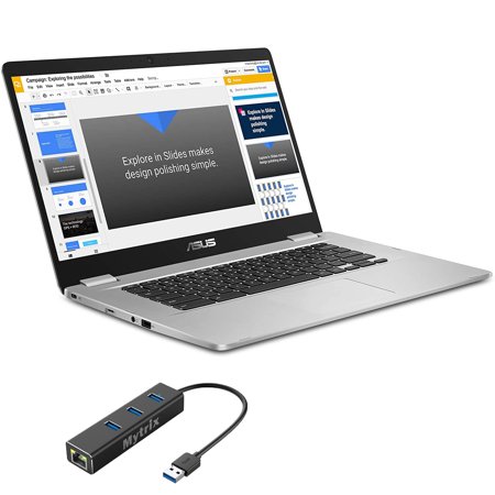 ASUS Chromebook C523 Laptop 15.6" NanoEdge HD, Intel Celeron up to 2.40 ...