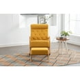Rocking Chair, Mid-Century Modern Upholstered Fabric Rocking Armchair ...