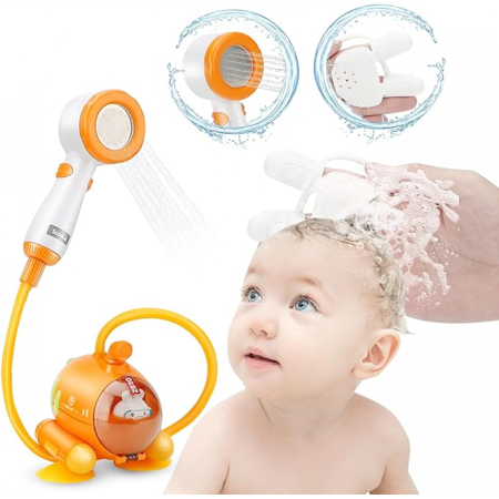 Bath Toys Electric Radish Submarine Baby Bath Shower Head Sprayer ...