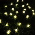 Solar Star String Lights- 6M 30LED Star Garden Lights Star Fairy Lights ...