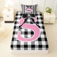 Catabedysis Black Checkered Pattern Twin Sheets,Personalized Letter S ...
