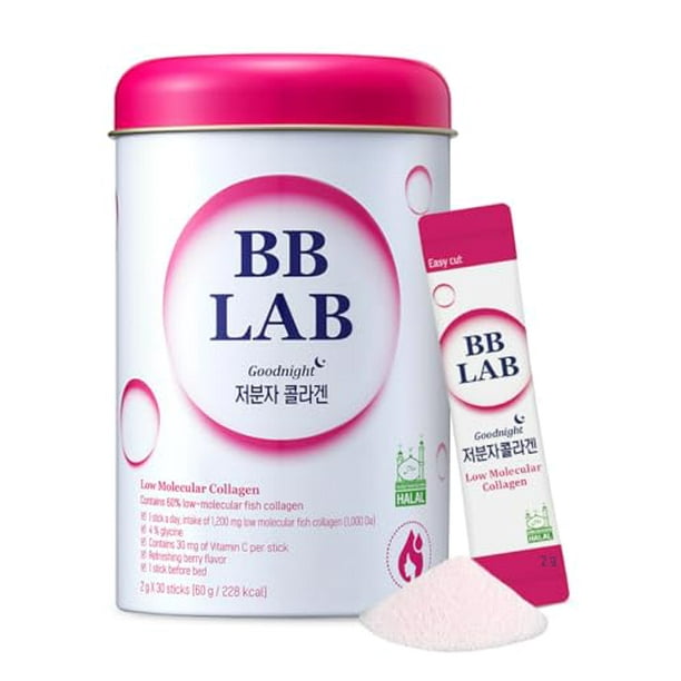 BB LAB Good Night Suplemento en polvo de colágeno de bajo peso molecular, certificado Halal ...