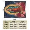 Virgin Mary Rose Blanket Gift Throw Blanket Religious Faith Gift for ...
