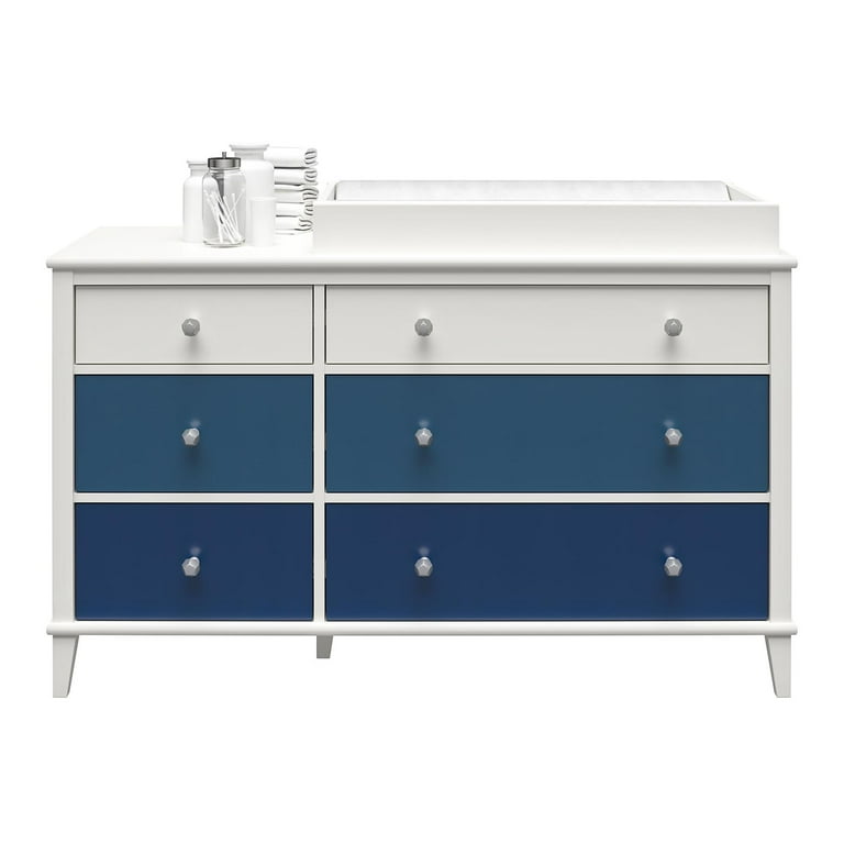 Little Seeds Monarch Hill Poppy 6 Drawer Changing Table Blue