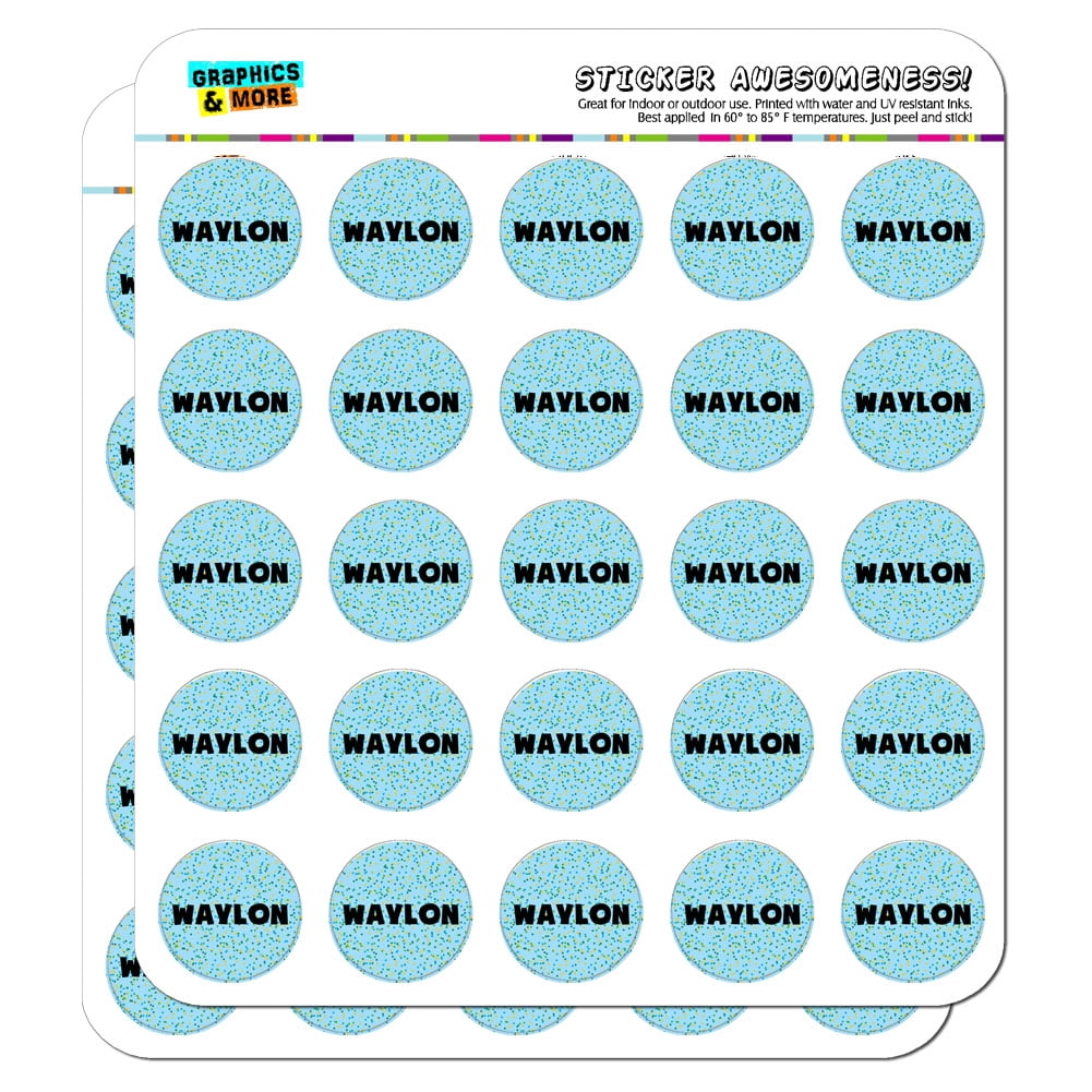 Waylon - Name 1" Planner Calendar Scrapbooking Crafting Stickers - Blue ...