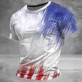 Conzone Mens Graphic T-Shirts Crew Neck Independence Day Print Short ...