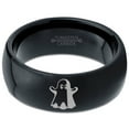 Tungsten Scary Haunting Ghost Emoji Band Ring 8mm Men Women Comfort Fit ...