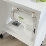 Sauder Rolling Sewing Cart with Storage, White Finish - Walmart.com