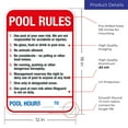 Pool Rules Sign, Red Pool Sign, - Walmart.com