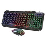 Rainbow Backlit Gaming Keyboard and Mouse Combo Set USB Keyboard RGB ...