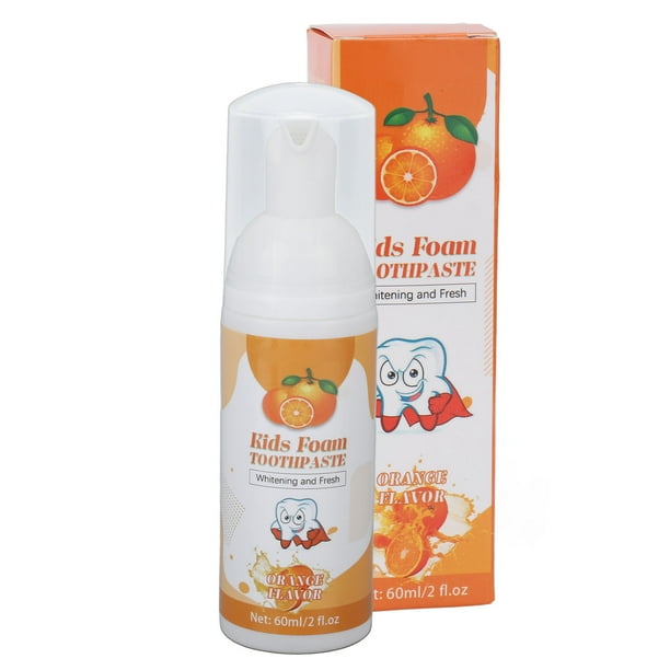 Kids Foam Toothpaste, 60ml Toothpaste Kids Toothpaste Orange Flavor For ...