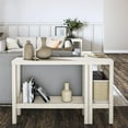 Parsons Wrap-Around Sofa Accent Tables Bundle - Set of Two, White Oak ...