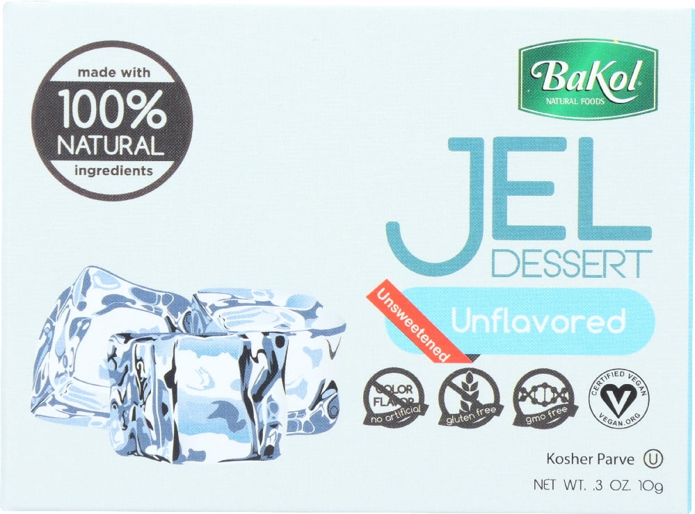 BAKOL: 100% Natural Jel Dessert Unflavored Sugar Free, 0.3 oz Pack Of ...