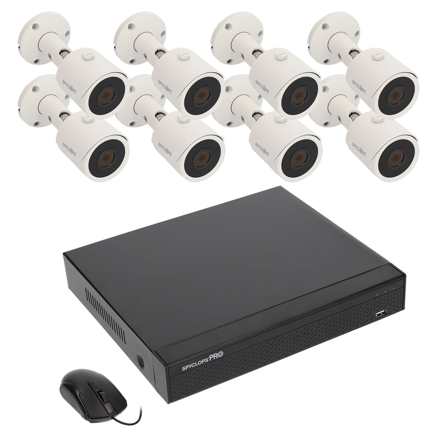 4K PoE NVR Kit with 1 TB NVR and Mini Bullet Cameras (8 Channels, 8 ...