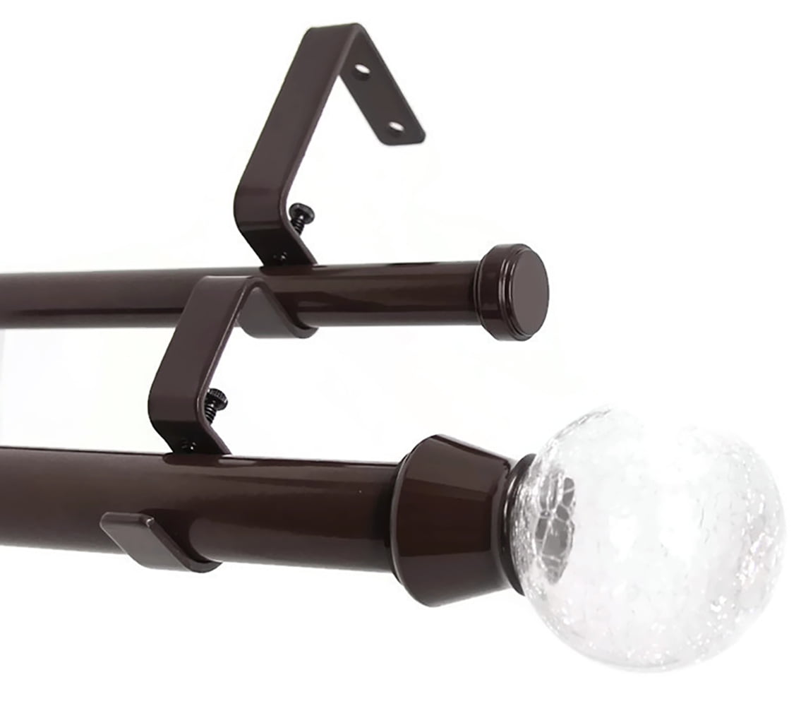 Urbanest Crackle Glass Manhattan 1" 5/8" Double Drapery Curtain Window ...