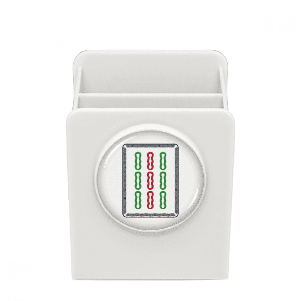 Mahjong Bar 9 Tiles Pattern Desk Pencil Holder Cup Pen Organizer ...