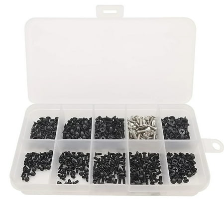 maskred 500 Pieces/Set Computer Screws Assortment with Storage Box 10 ...
