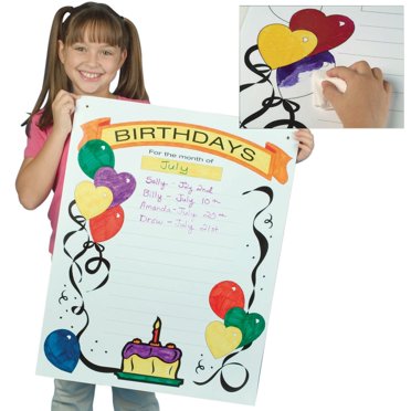 Wall Bold & Bright Happy Birthday Chart - Walmart.com