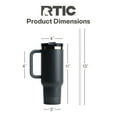 RTIC 40 oz Ceramic Lined Road Trip Tumbler, Leak-Resistant Lid with ...