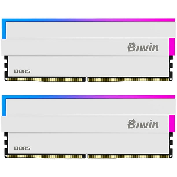 Memoria RAM DDR5 32GB 6800MT/s BIWIN DW100 RGB 2x16GB Blanco blanco ...