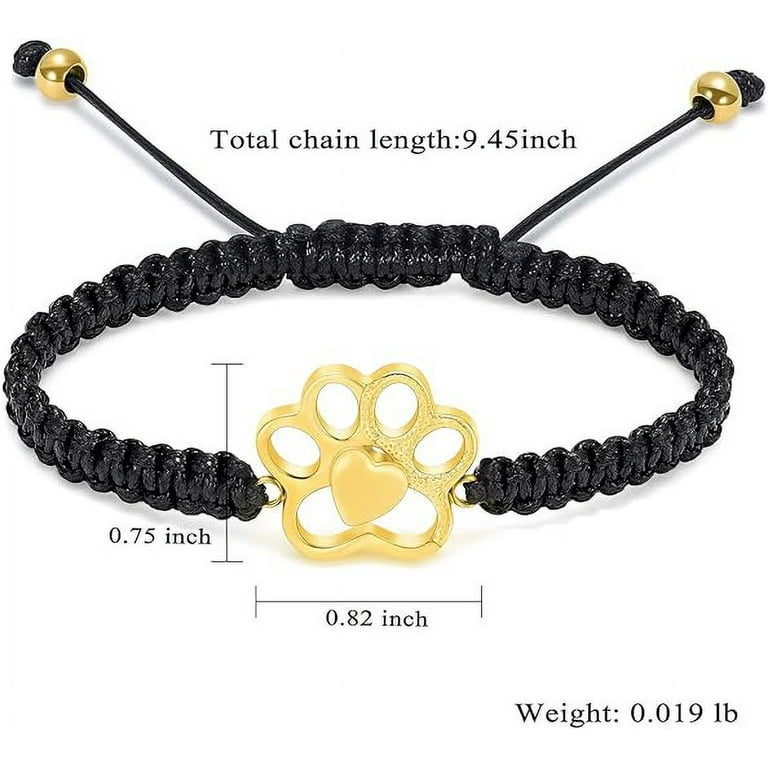 Urn Bracelet for Pets Ashes Heart Cremation Bangle Bracelet Pet Cremation Jewelry for Ashes for Dog Cat Paw Print Memorial Keepsake Ash Jewelry for