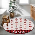 Area Rug 36in, Valentine's Day Love Words Floor Carpet Living Room Rug ...