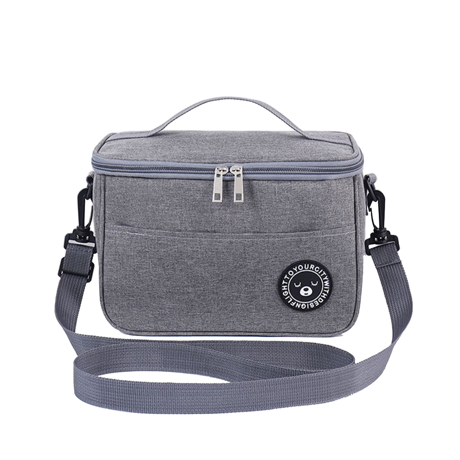 Insulated Cooler Thermal Bag Small Lunch Bag(Gray) - Walmart.com