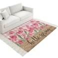 Bedroom Rug Carpet 3'x 5', Hello Spring Washable Floor Carpet with ...