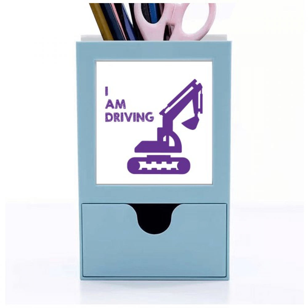 Excavator Driving Transfer Tool Desk Supplies Organizer Pen Holder Card ...