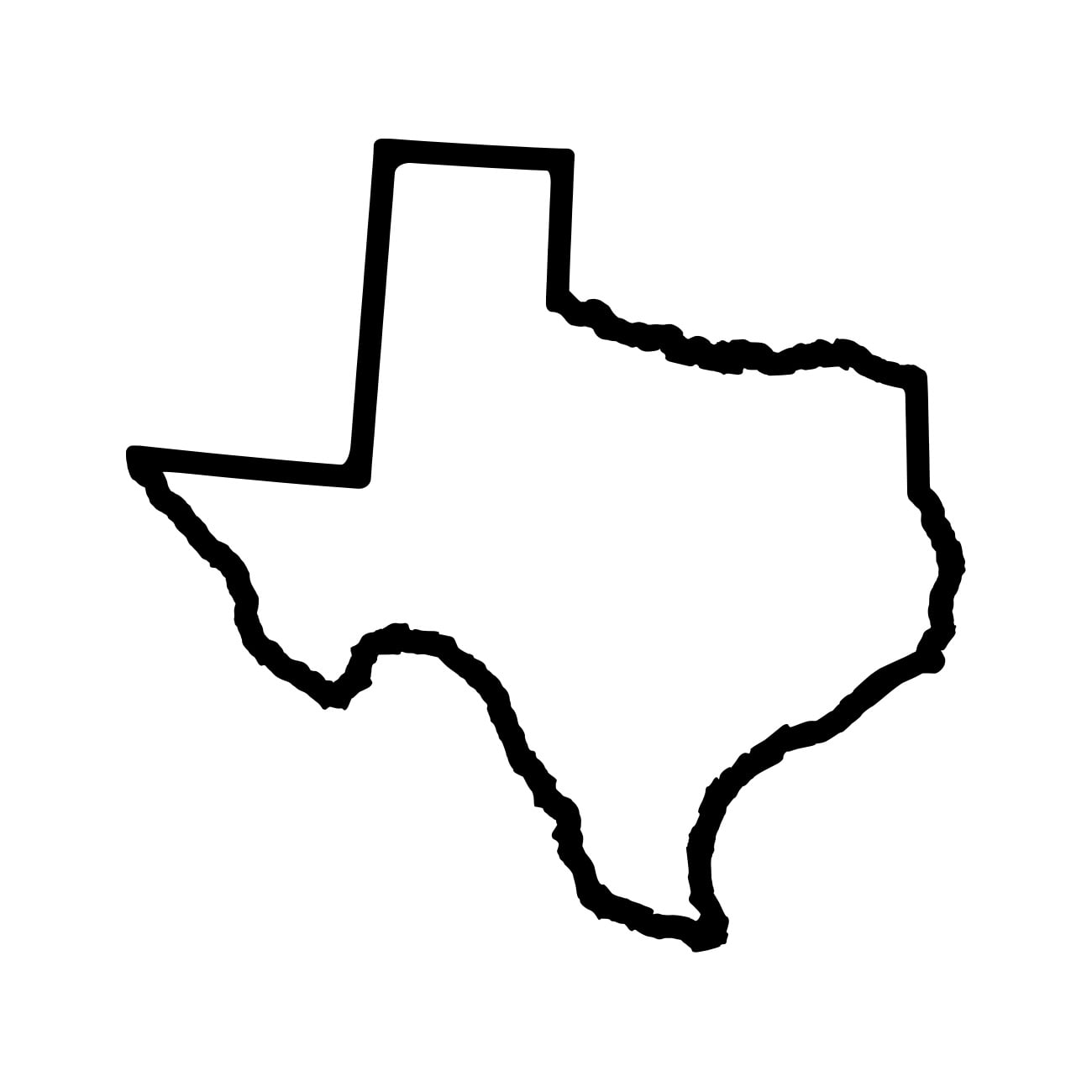Texas Outline Sticker Decal Die Cut - Self Adhesive Vinyl ...