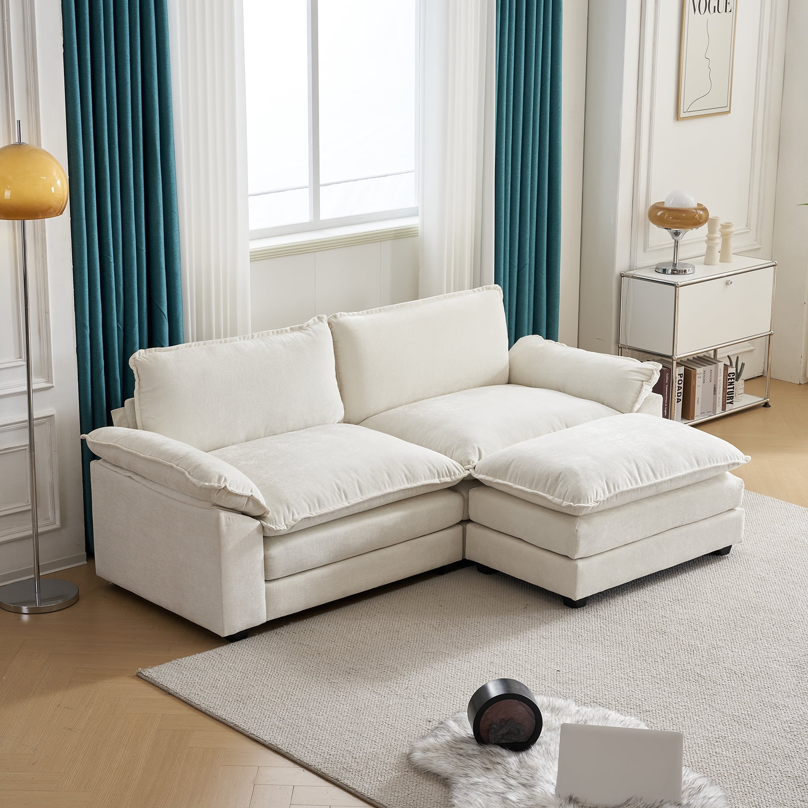 UBesGoo Convertible Sectional Sofa with Chaise L Shaped Couch with ...