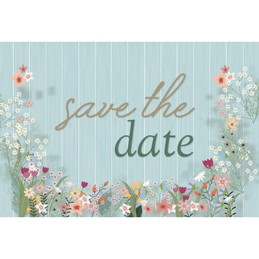 Spring Wildflower Save the Date Postcard - 40 Postcards 4 x6inches - B17151