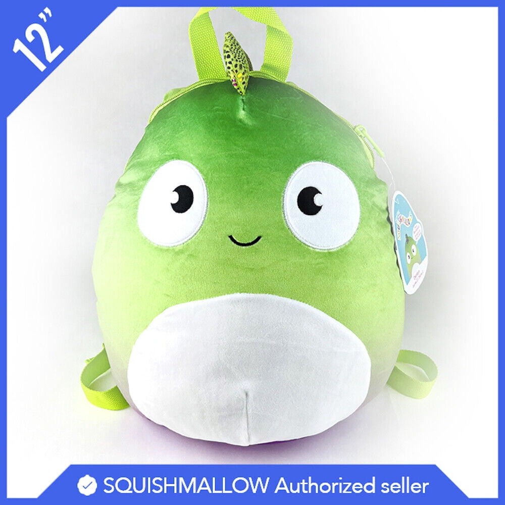 Squishmallow Kellytoy Plush Denton the Chameleon 12" Inch Backpack NWT ...