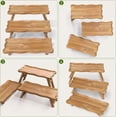 Acacia Wood 3 Tier Cupcake Stand, Serving Tray for Party, Foldable ...