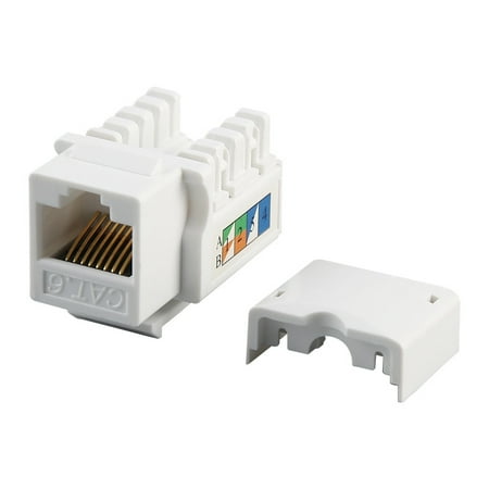 [5 Pack] RJ45 Connector Keystone Module Category 6 (Cat 6), Ethernet ...