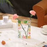 Book Vase, Acrylic Book Vase for Flowers, Book Flower Vase Clear, A ...