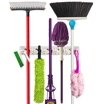 Sorbus Broom and Mop Wall Mounted Storage Organizer, Grey - Walmart.com