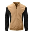 DAFPZW Men's Baseball Jacket Full Zip Color Blocked Bomber Jackets ...