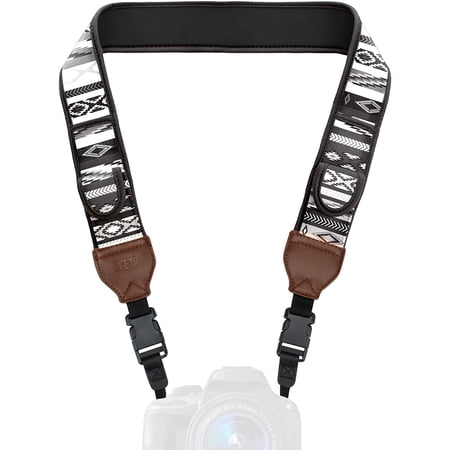 USA GEAR TrueSHOT Camera Strap with Grey Southwest Neoprene Pattern ...