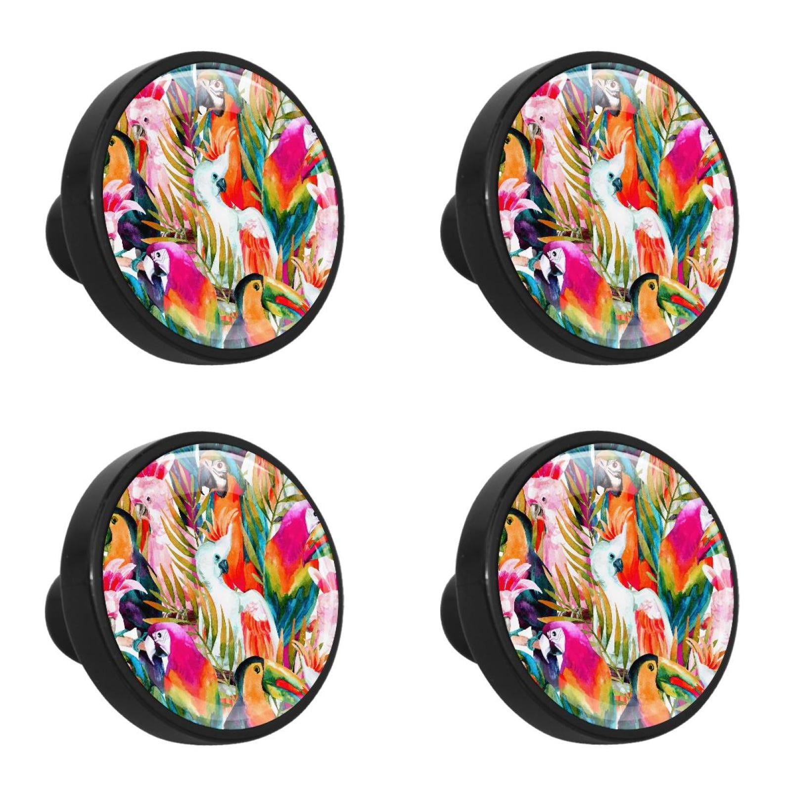 4 Pcs Parrot Knobs for Kitchen Cabinet Cupboard Dresser Bookcase Drawer ...