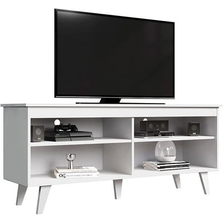 TV Stand with 4 Shelves and Cable Management, 53 inch TV Table for TVs ...